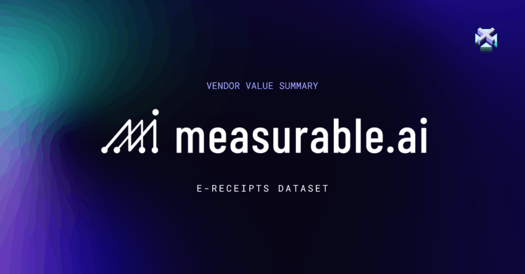 Vendor Value Summary: Measurable AI - E-receipts Dataset | Exabel